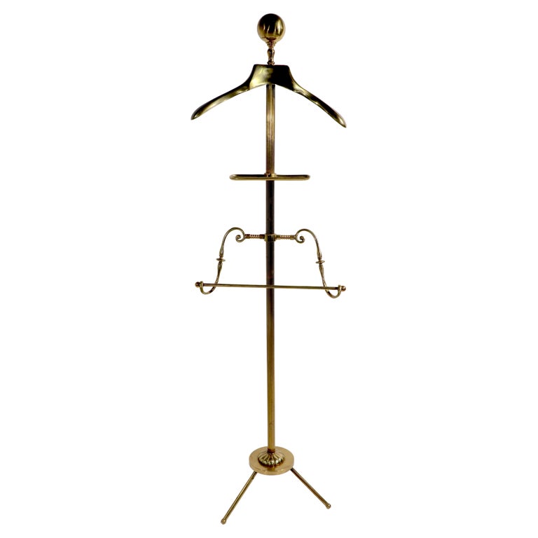 Brass Silent Butler Valet by Glo Mar Artworks Inc. N.Y. at 1stDibs ...