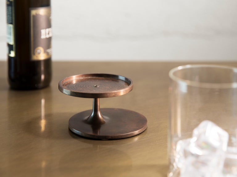 Brass Single Bottle Stand by Gentner Design For Sale at 1stDibs