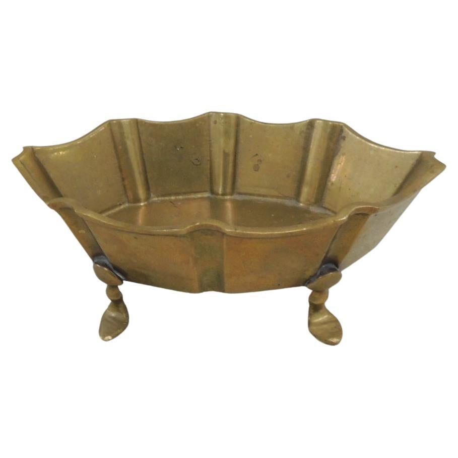 Polished Brass Rectangular Cachepot with Small Lion's Paws For Sale at ...