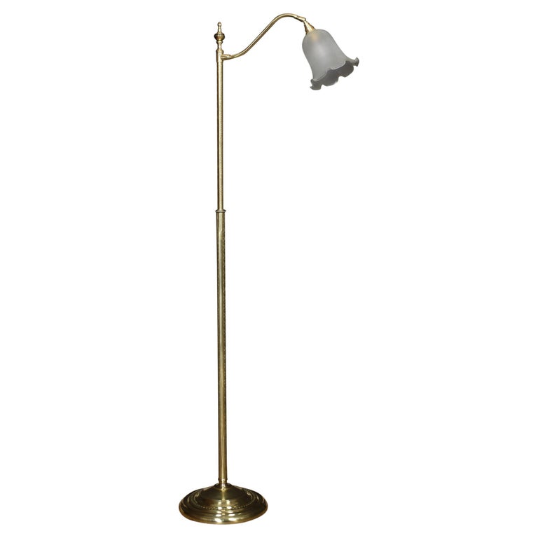 Brass Standard Reading Lamp For Sale at 1stDibs