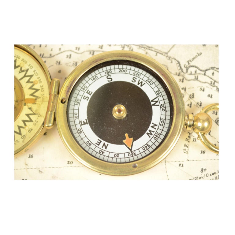 Brass Survey Compass the Magnapole at 1stDibs