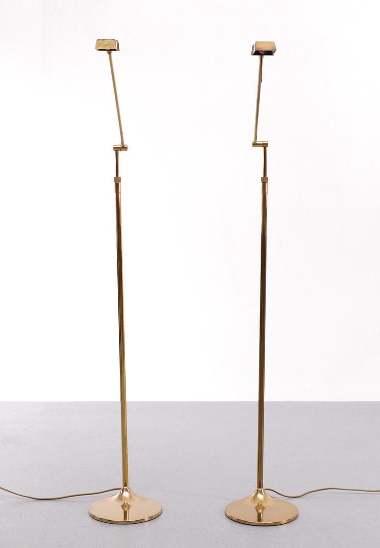 Brass Swing Arm Floor Lamps 1970s at 1stDibs