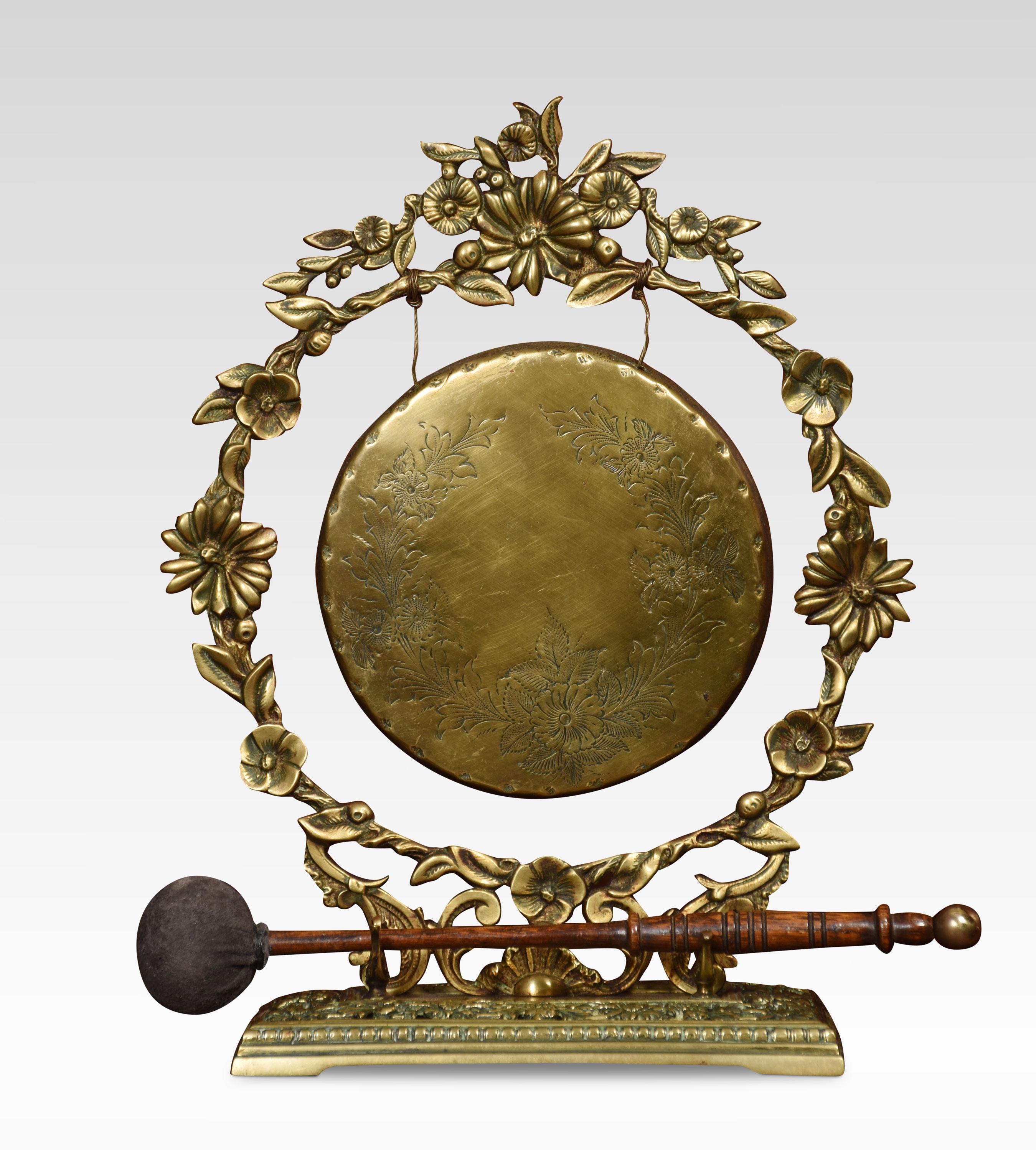 Brass Table Gong For Sale at 1stDibs