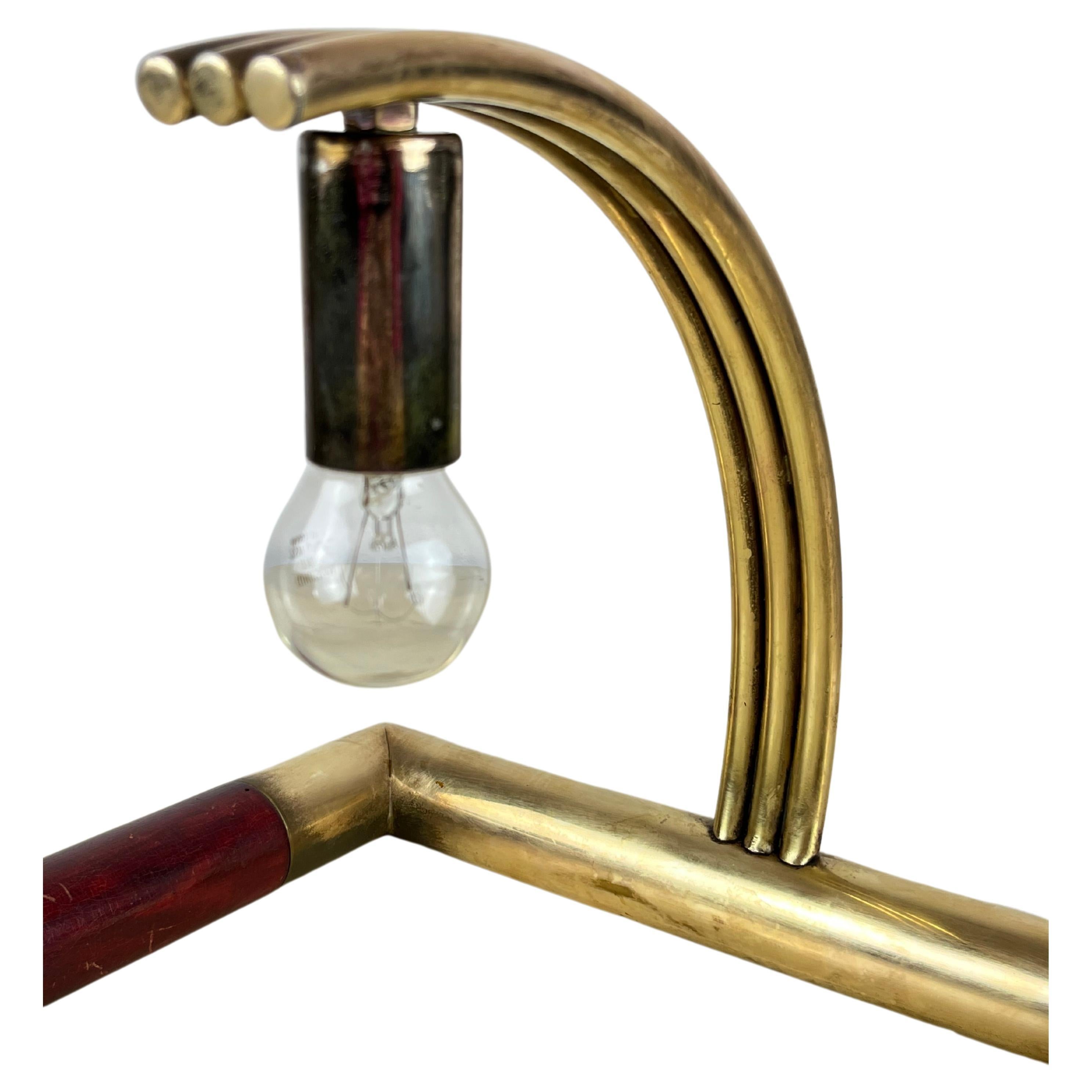 Brass Table Lamp in the style of Tommaso Barbi, Italy, 1970s For Sale ...