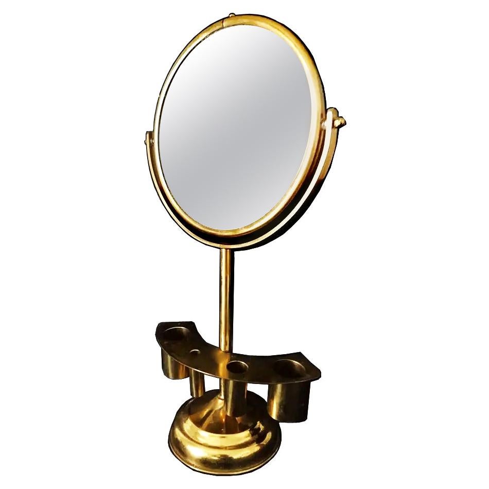 Large Brass Table Top Mirror at 1stDibs