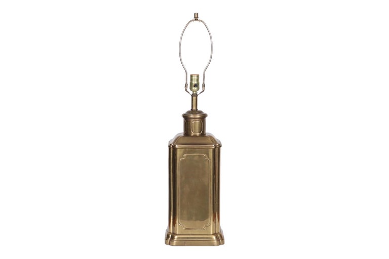 Brass Tea Caddy Table Lamp For Sale at 1stDibs