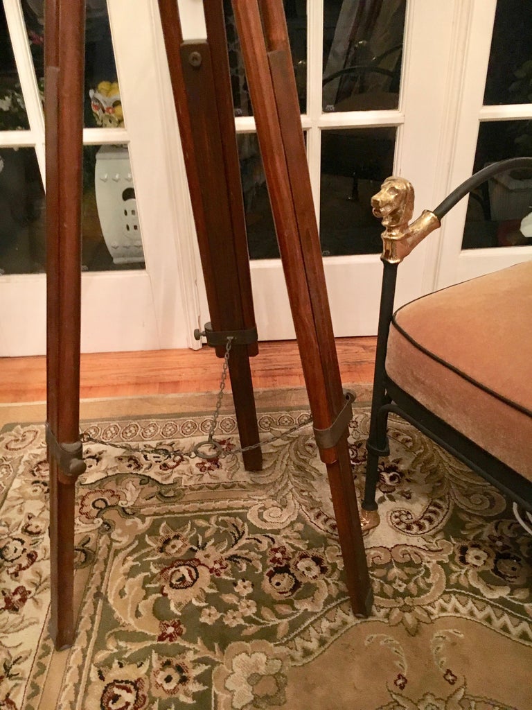 Brass Telescope with Adjustable Wooden Tri-Pod Base at 1stDibs | wooden ...