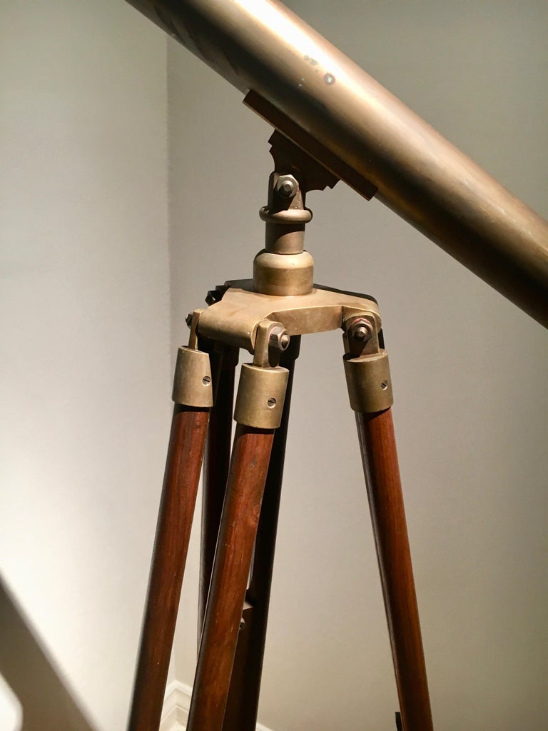 Brass Telescope with Adjustable Wooden Tri-Pod Base at 1stDibs | wooden ...