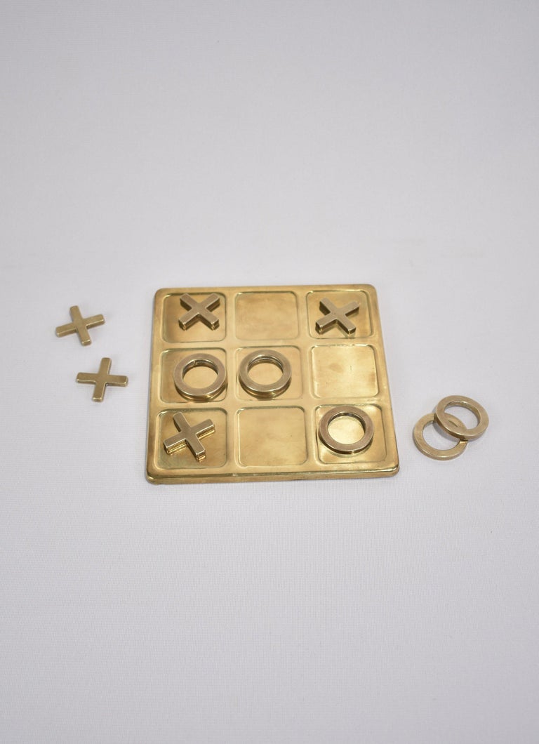 Brass Tic-tac-toe Set at 1stDibs