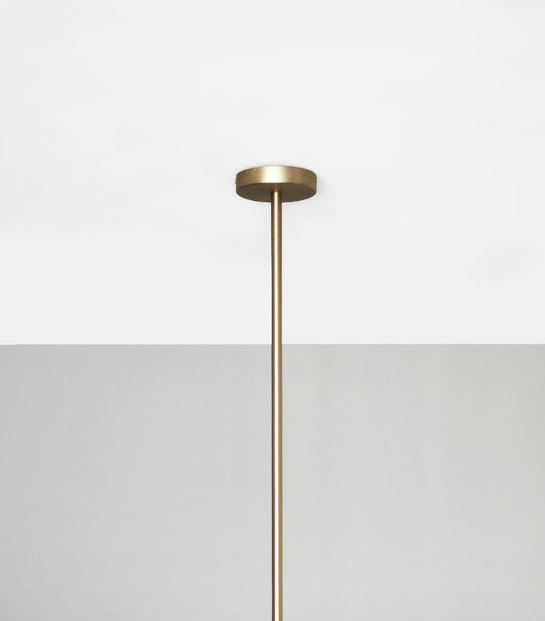 Brass "Triangular Prism II" Pendant Lamp, Square in Circle For Sale at ...