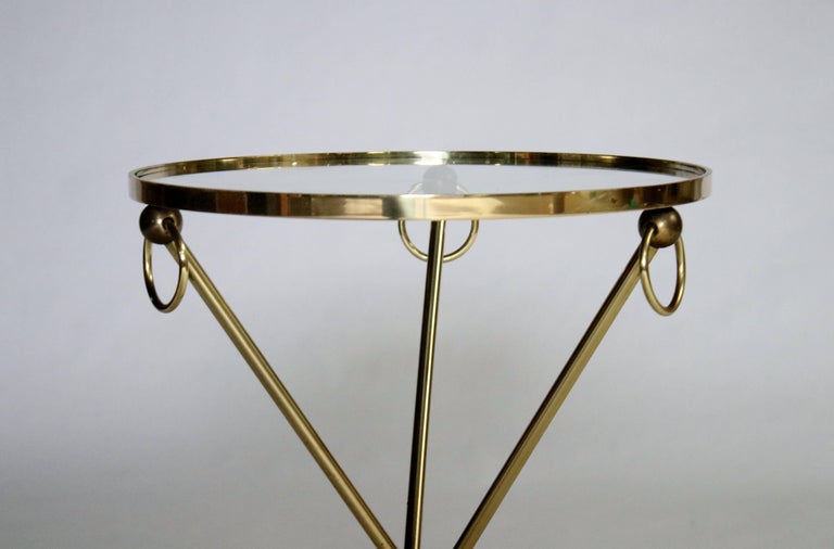 Brass Tripod Table with Loop Handles at 1stDibs