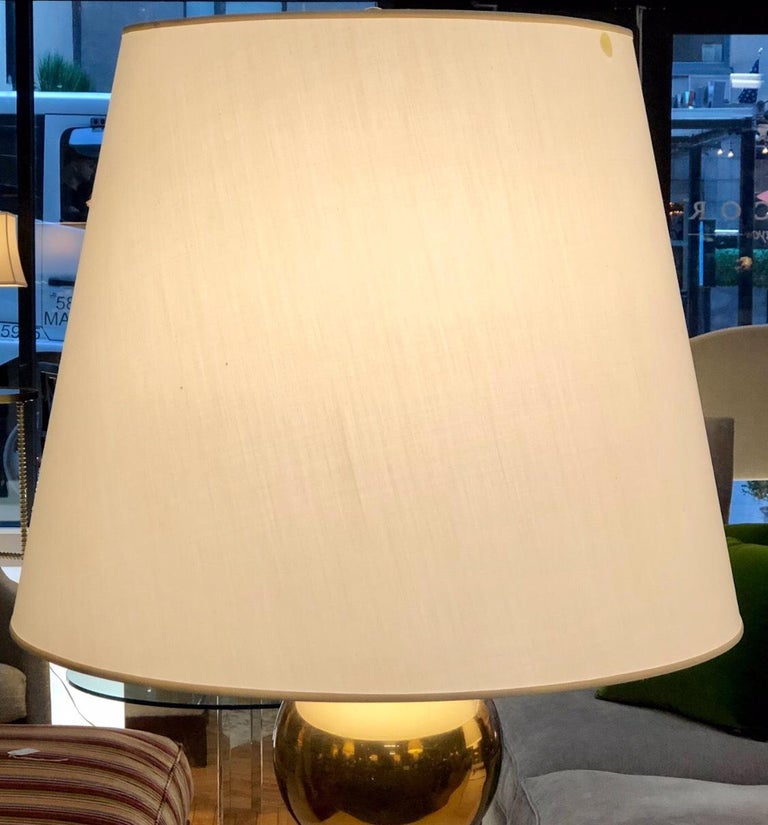 George Hansen Brass Two-Arm Library style Desk Lamp For Sale at 1stDibs