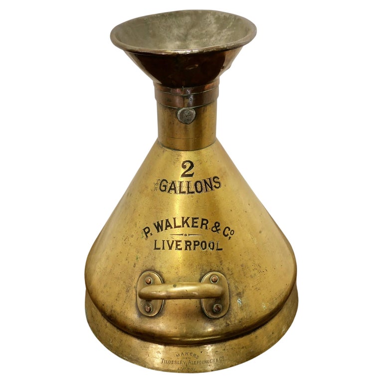 Brass Two Gallon Automobile Petrol Measure, R Walker and Co., Liverpool ...