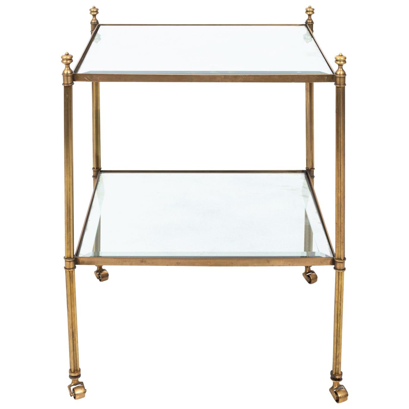 Brass Two-Tier Table at 1stDibs