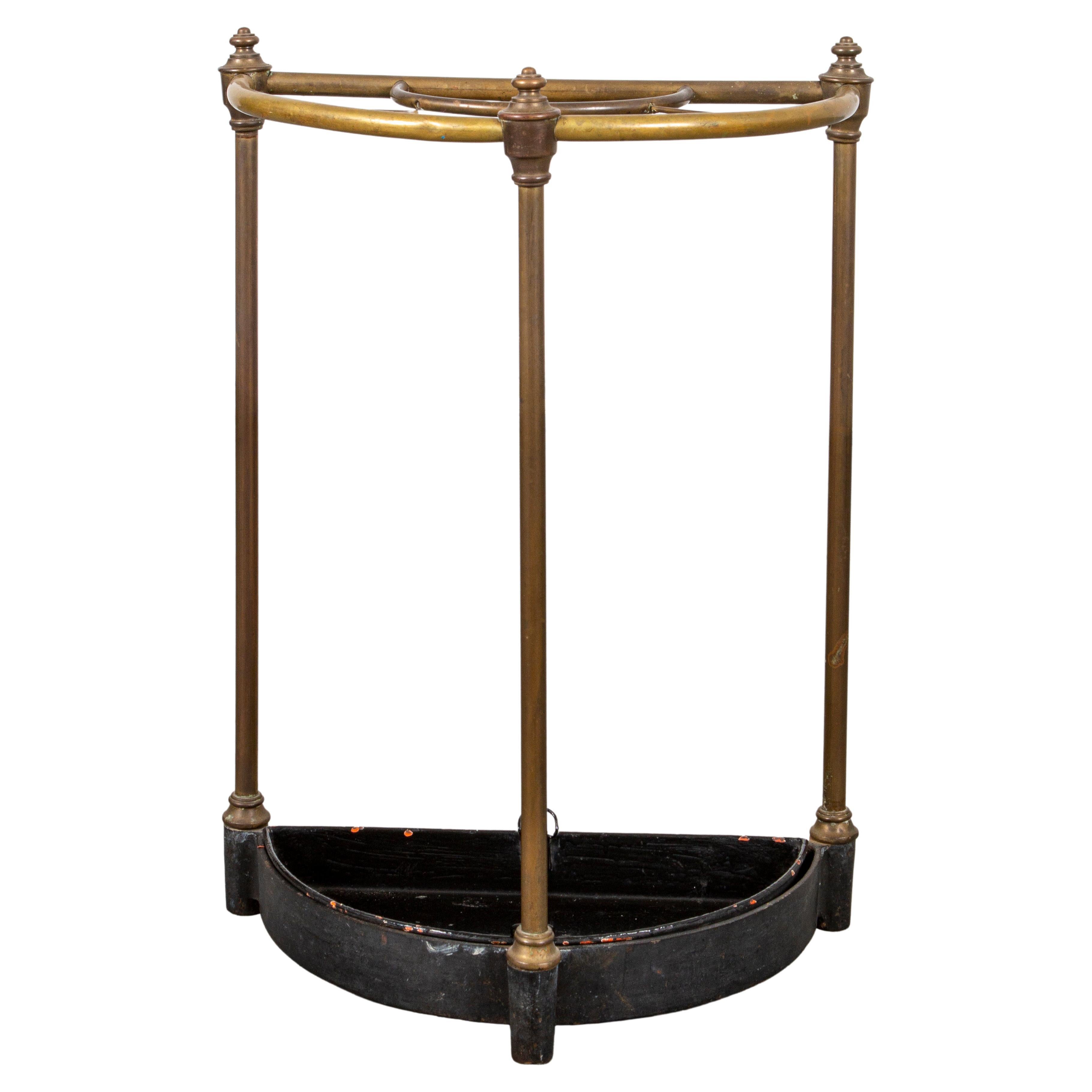 Antique Brass Stick Stand Cane Holder Hand Seamed Lions Umbrella For ...