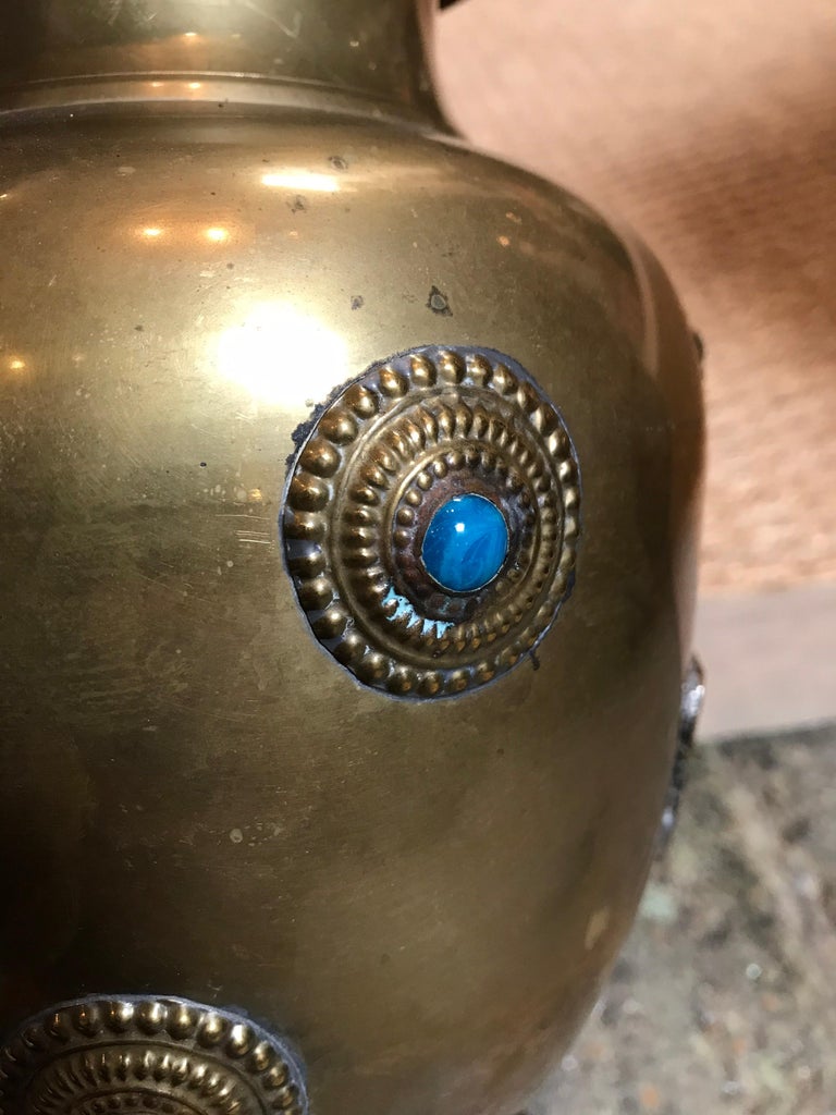 Brass Urns with Jewels and Dragon Emblem For Sale at 1stDibs | dragon ...