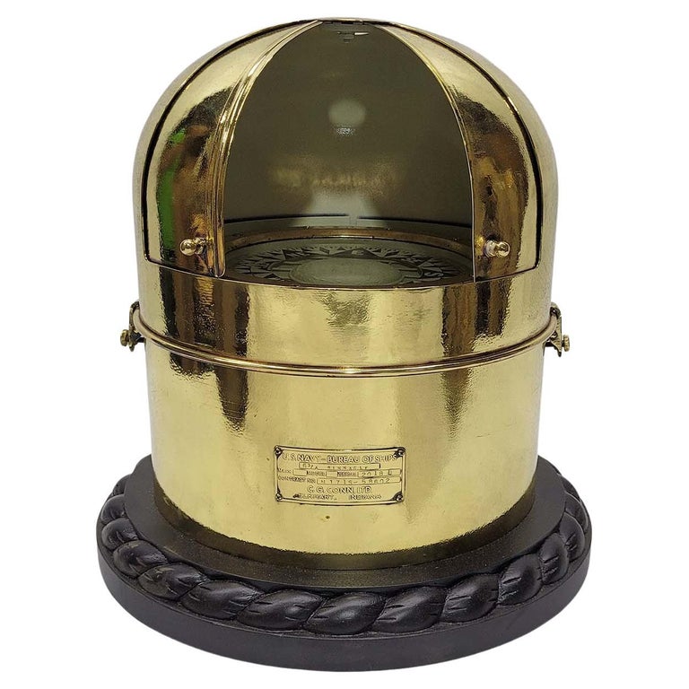 Brass Us Navy Boat Binnacle For Sale At 1stdibs