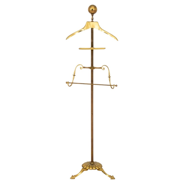 Brass Valet Stand or Silent Butler For Sale at 1stDibs