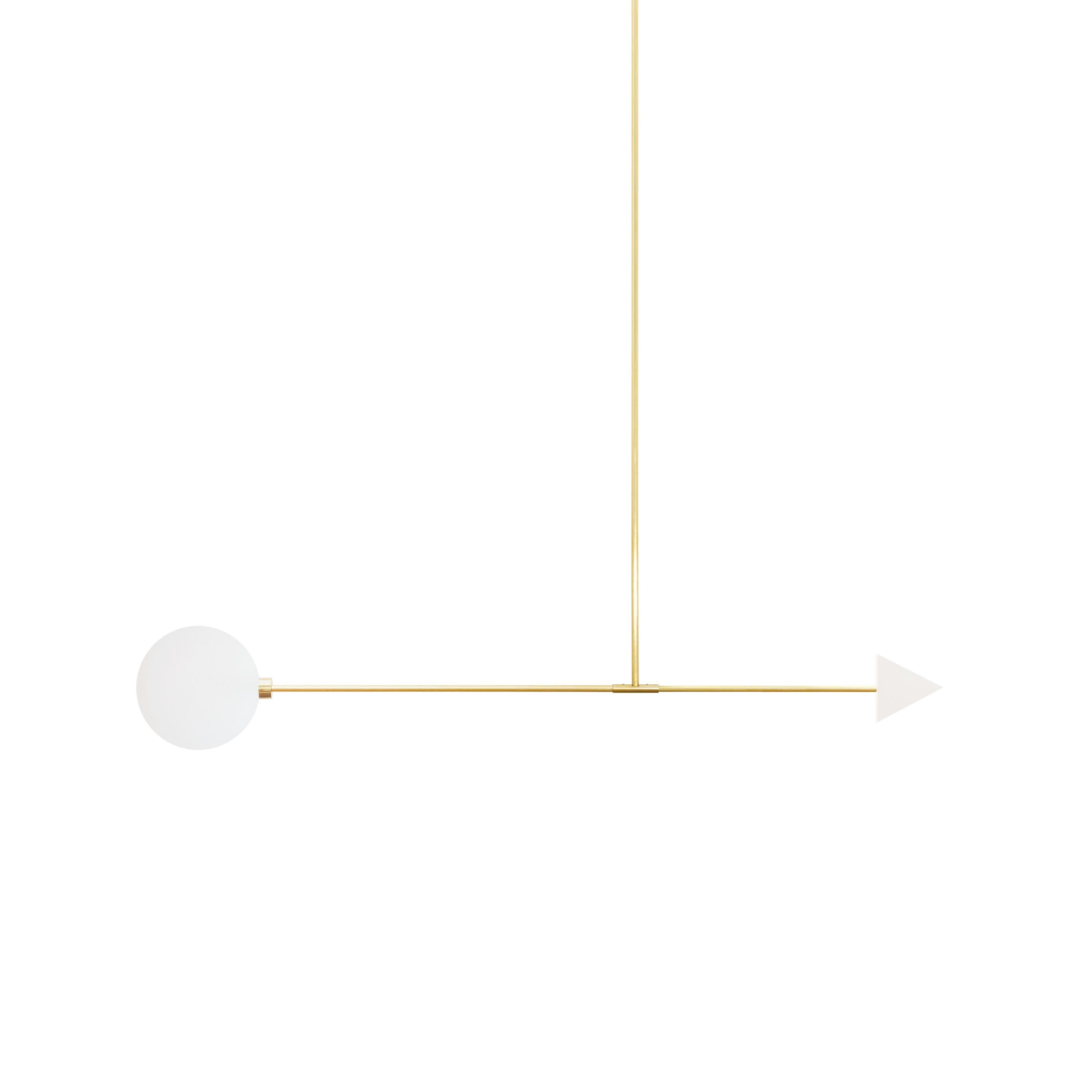 Modern Chandelier in a Brass Finish, Linea Collection, by Brand van ...