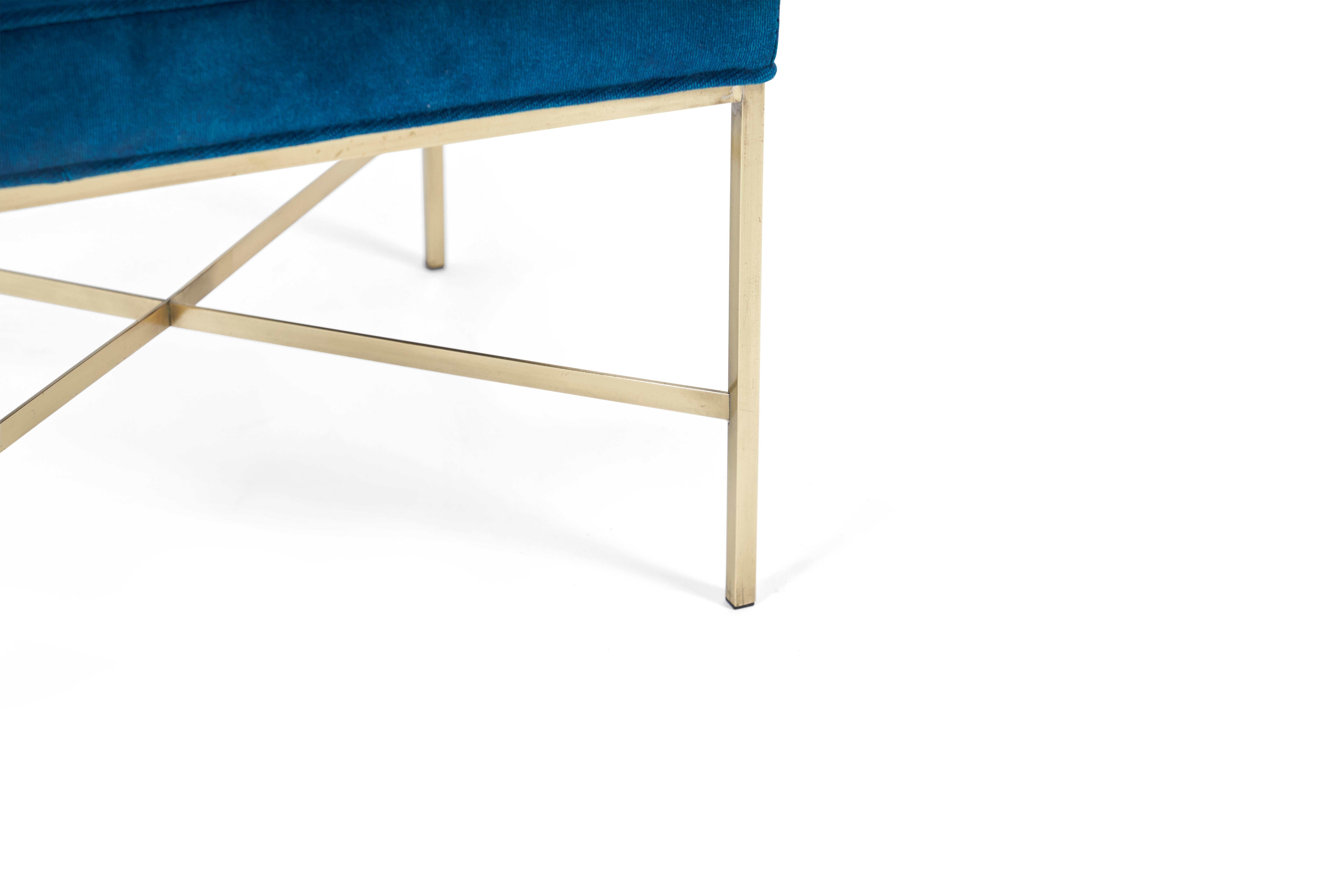 Brass X-Base Stool by Paul McCobb at 1stDibs