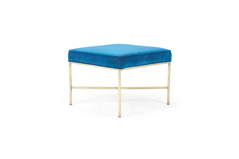Brass X-Base Stool by Paul McCobb at 1stDibs