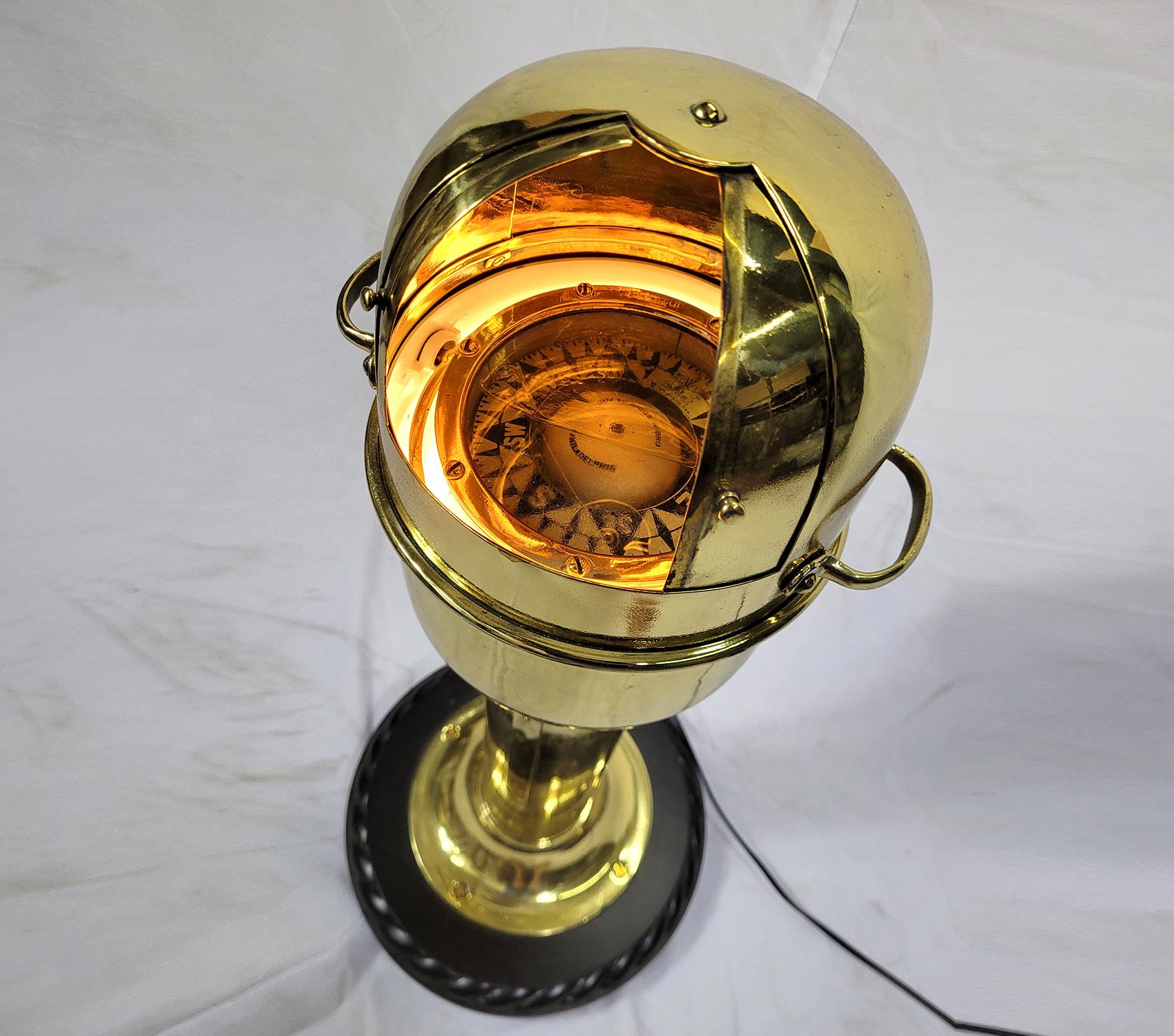 Brass Yacht Binnacle on Pedestal For Sale at 1stDibs
