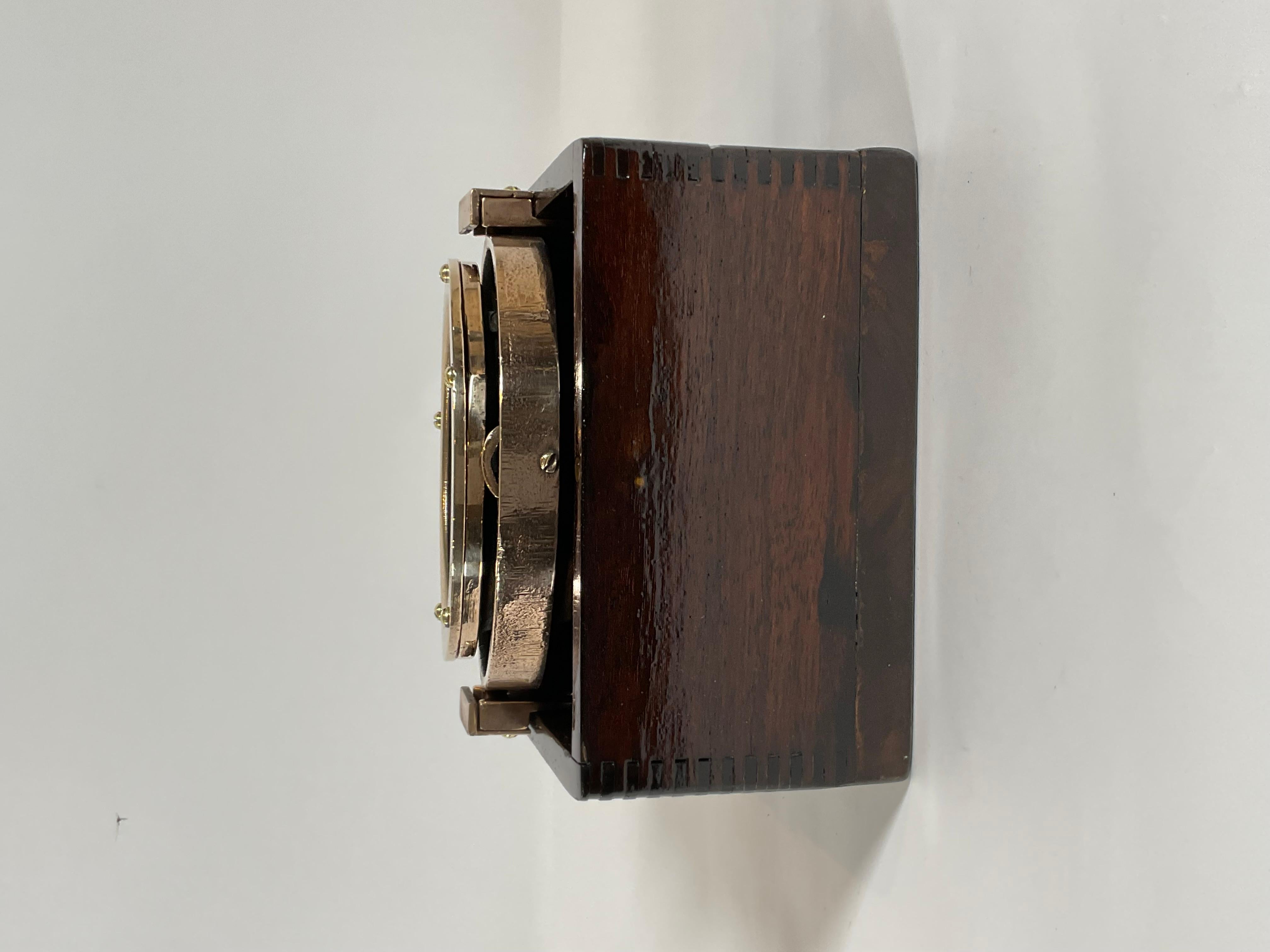 Brass Yacht Compass in Mahogany Box For Sale at 1stDibs | 1800s compass