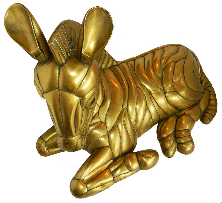 Brass Zebra by Sergio Bustamante at 1stDibs