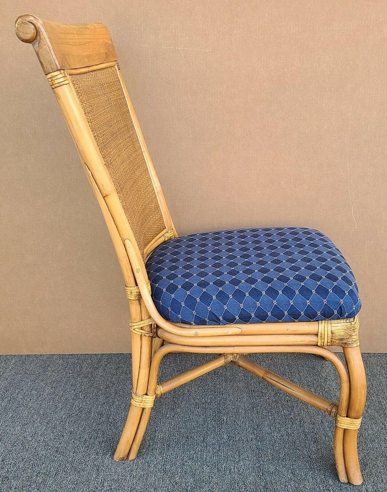 Braxton Culler Rattan Bamboo Wicker Dining Desk Accent Chair For Sale ...