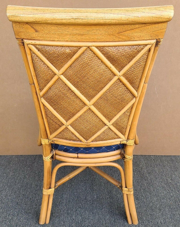 Braxton Culler Rattan Bamboo Wicker Dining Desk Accent Chair For Sale ...