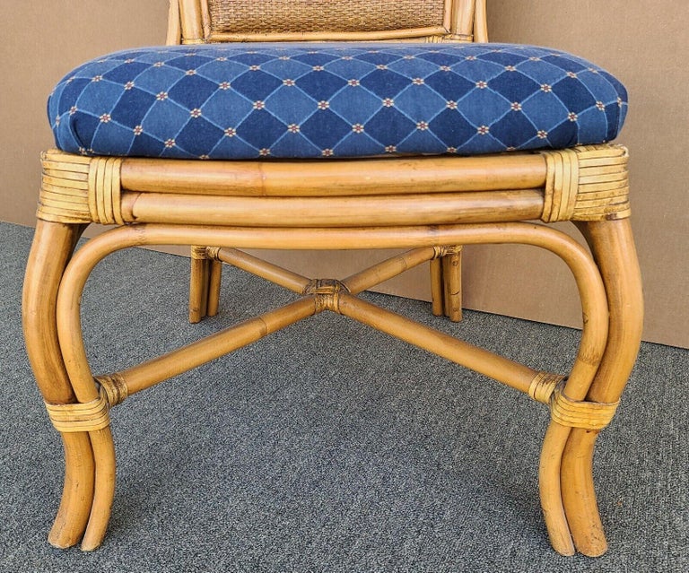 Braxton Culler Rattan Bamboo Wicker Dining Desk Accent Chair For Sale ...