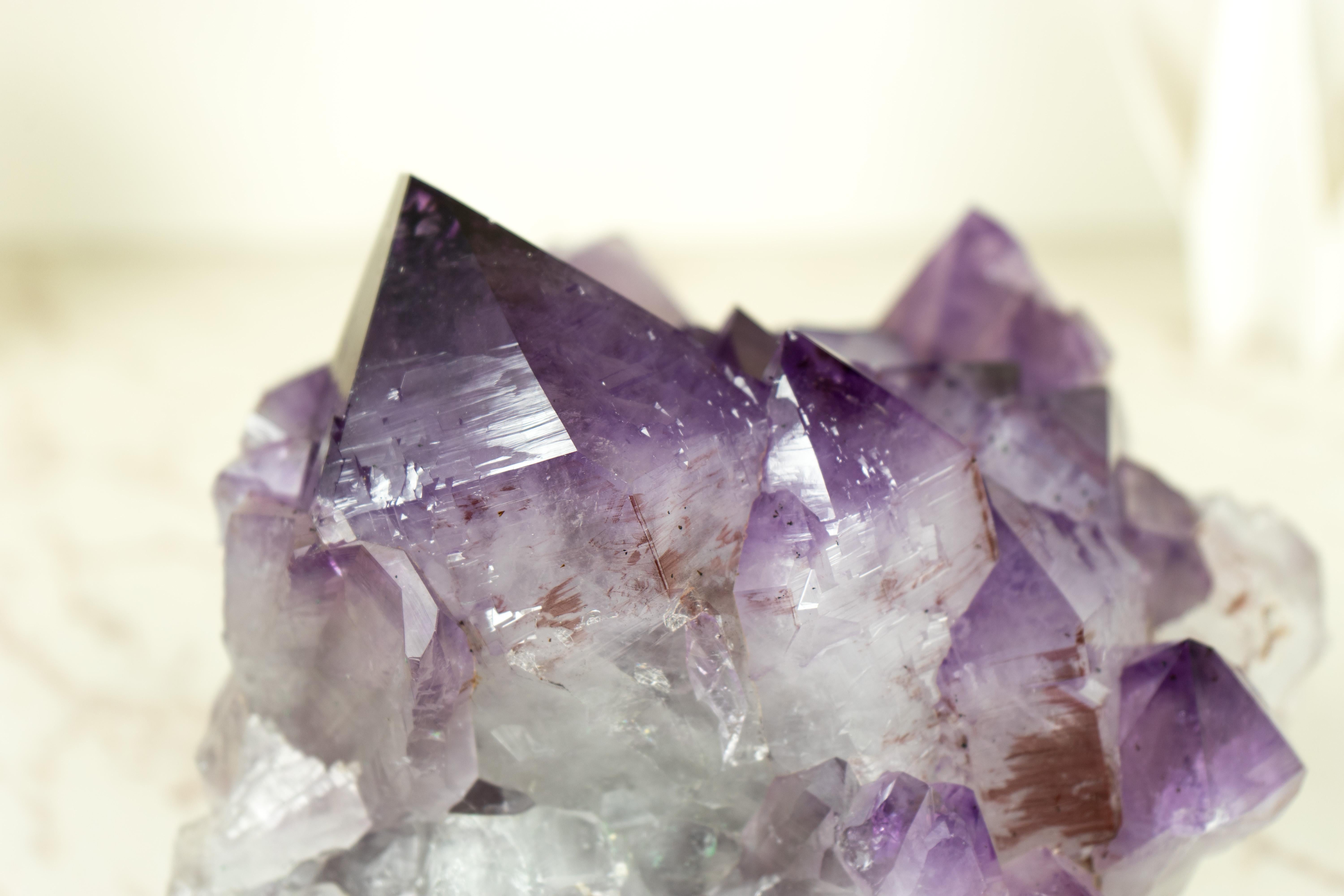 Brazilian Amethyst Cluster with Aaa Deep Purple Amethyst Druzy For Sale at 1stDibs