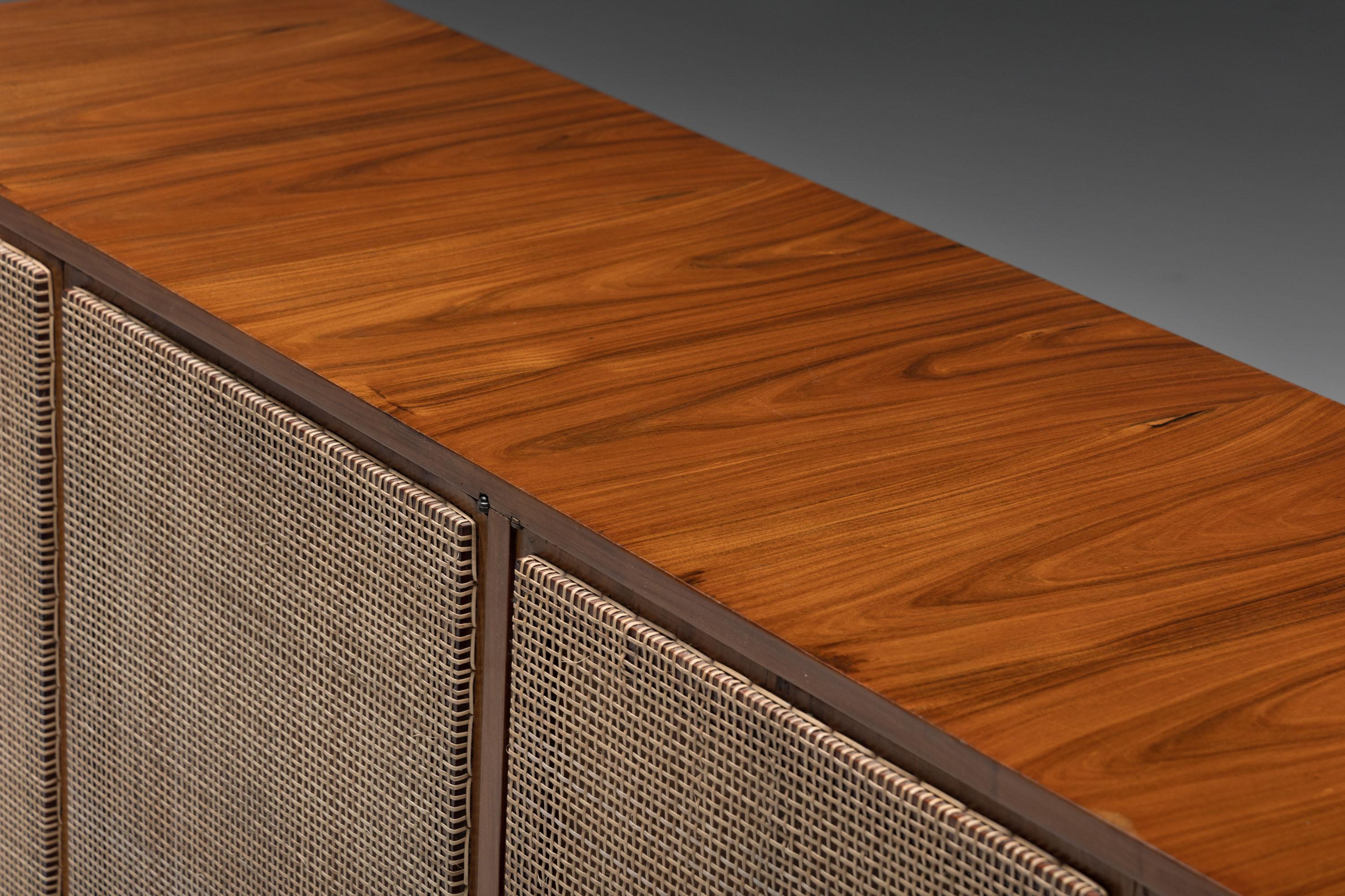 Brazilian Caviuna and Cane Sideboard, 1960s For Sale at 1stDibs