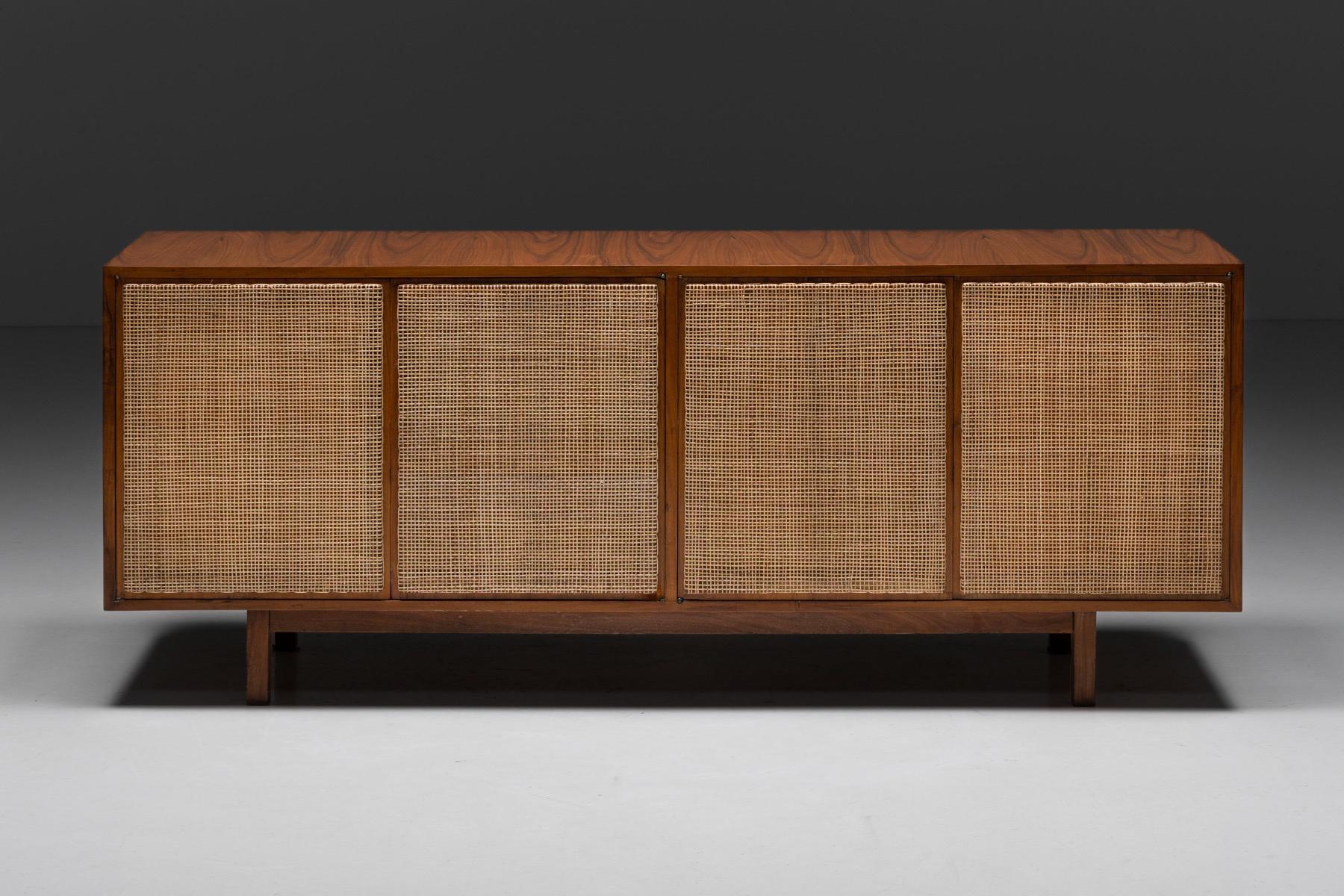 Brazilian Caviuna and Cane Sideboard, 1960s For Sale at 1stDibs