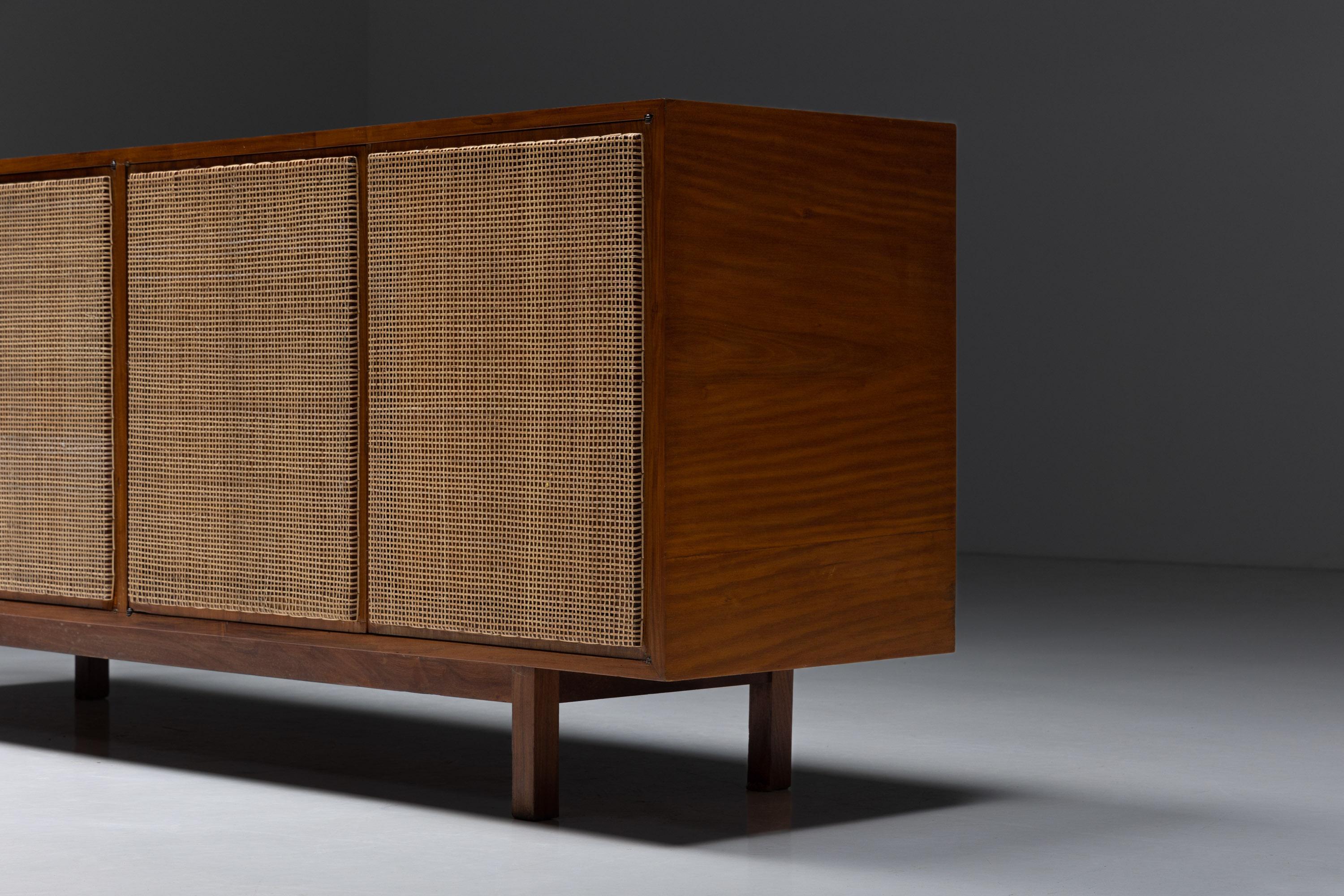 Brazilian Caviuna and Cane Sideboard, 1960s For Sale at 1stDibs