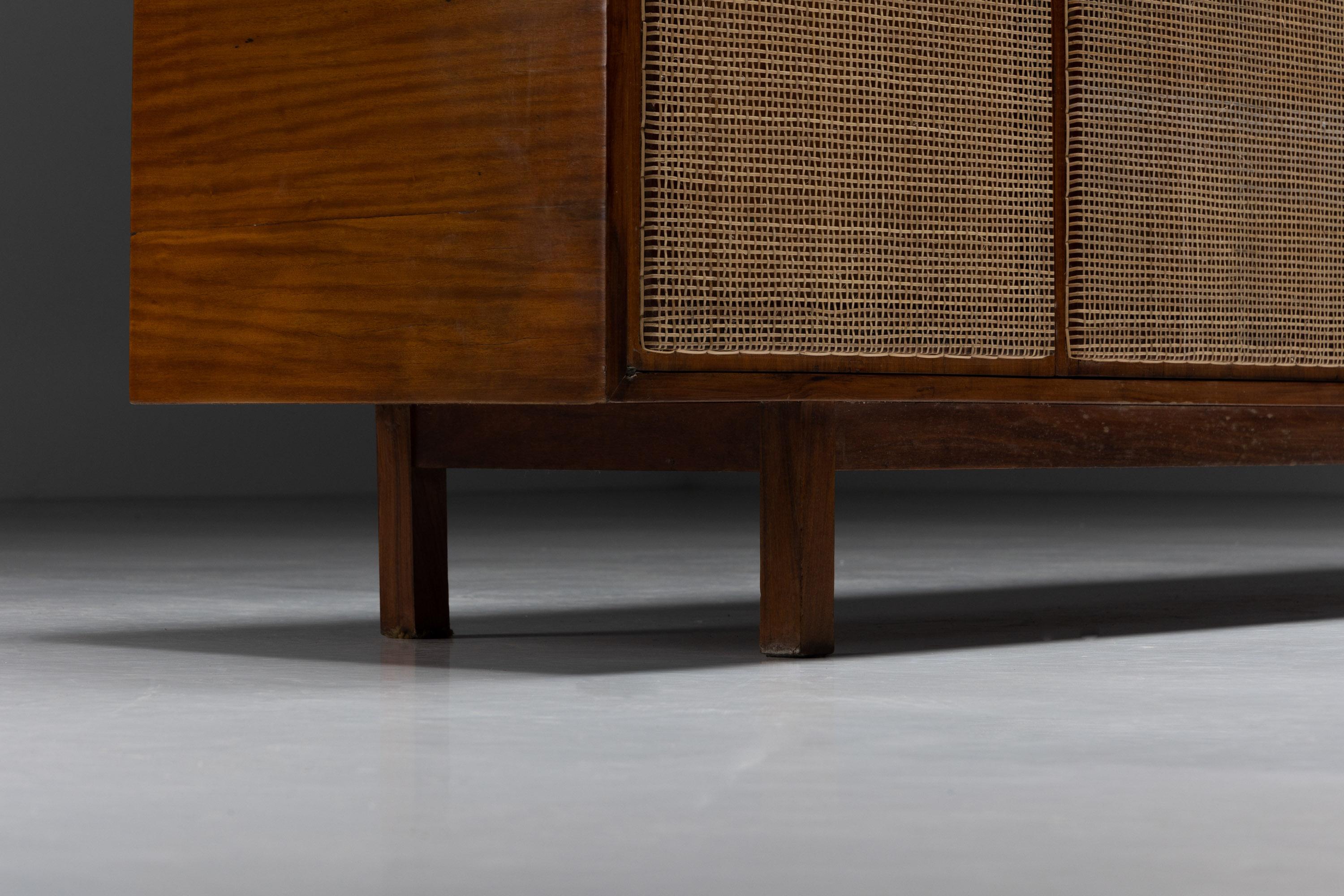Brazilian Caviuna and Cane Sideboard, 1960s For Sale at 1stDibs