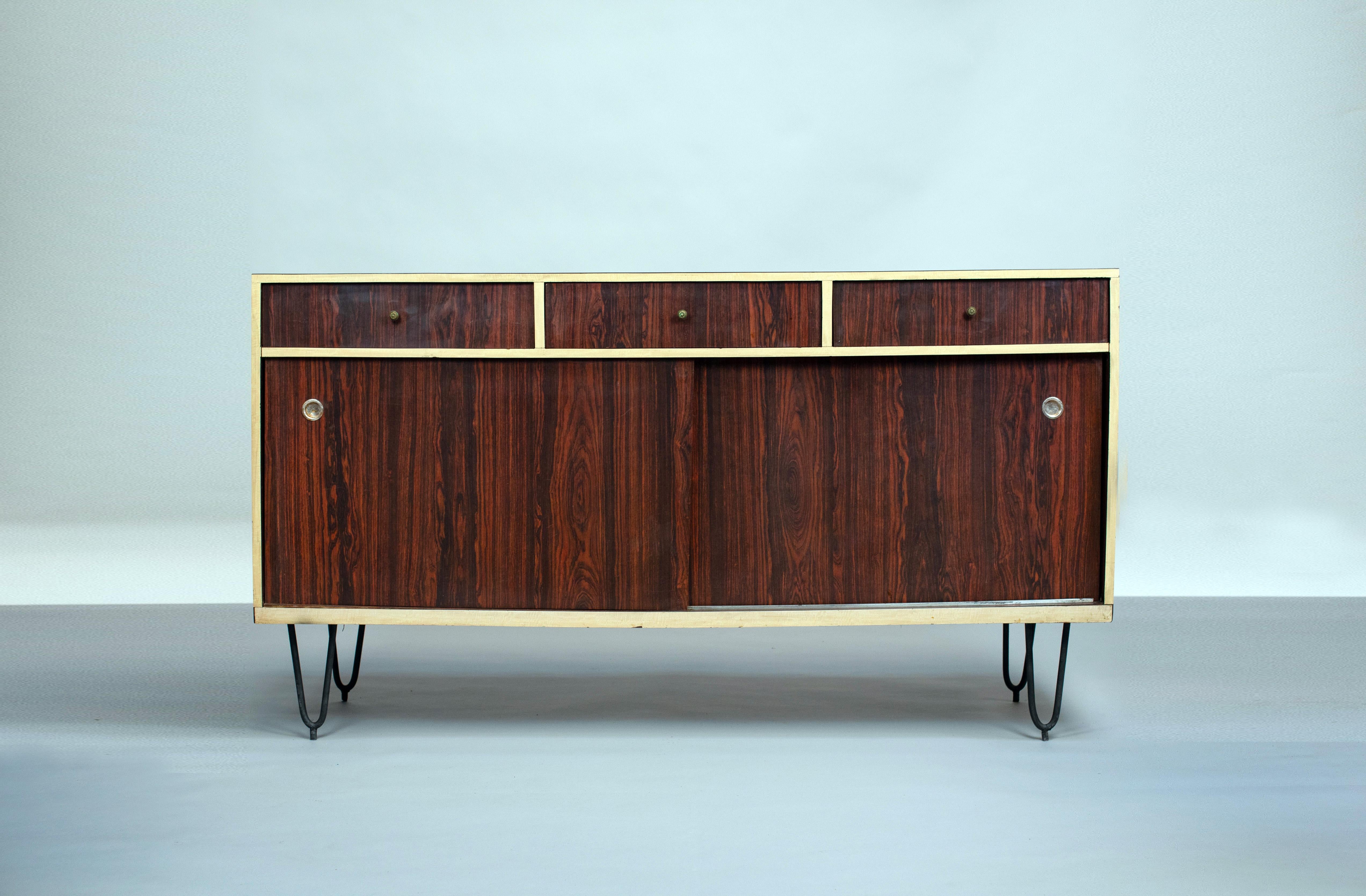 Brazilian Design, Buffet, C. 1950 Wood, Formica and Metal For Sale at ...