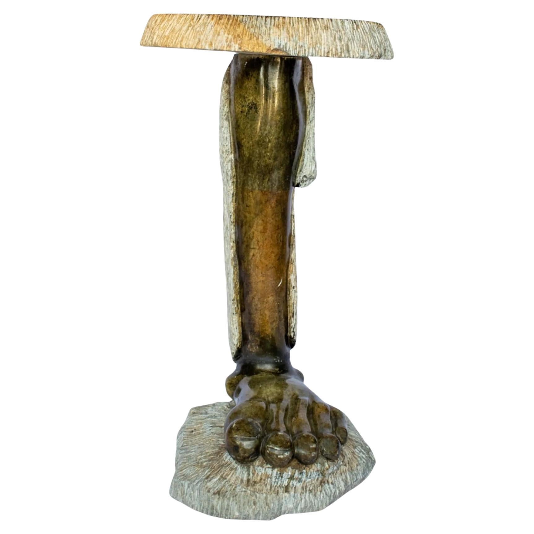 Brazilian Granite Stone Side Table with Chair at 1stDibs