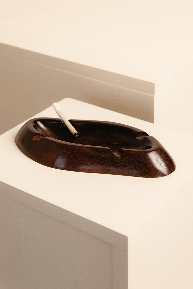 Brazilian Midcentury Ashtray in Solid Rosewood by Jac-Art, 1970s For ...