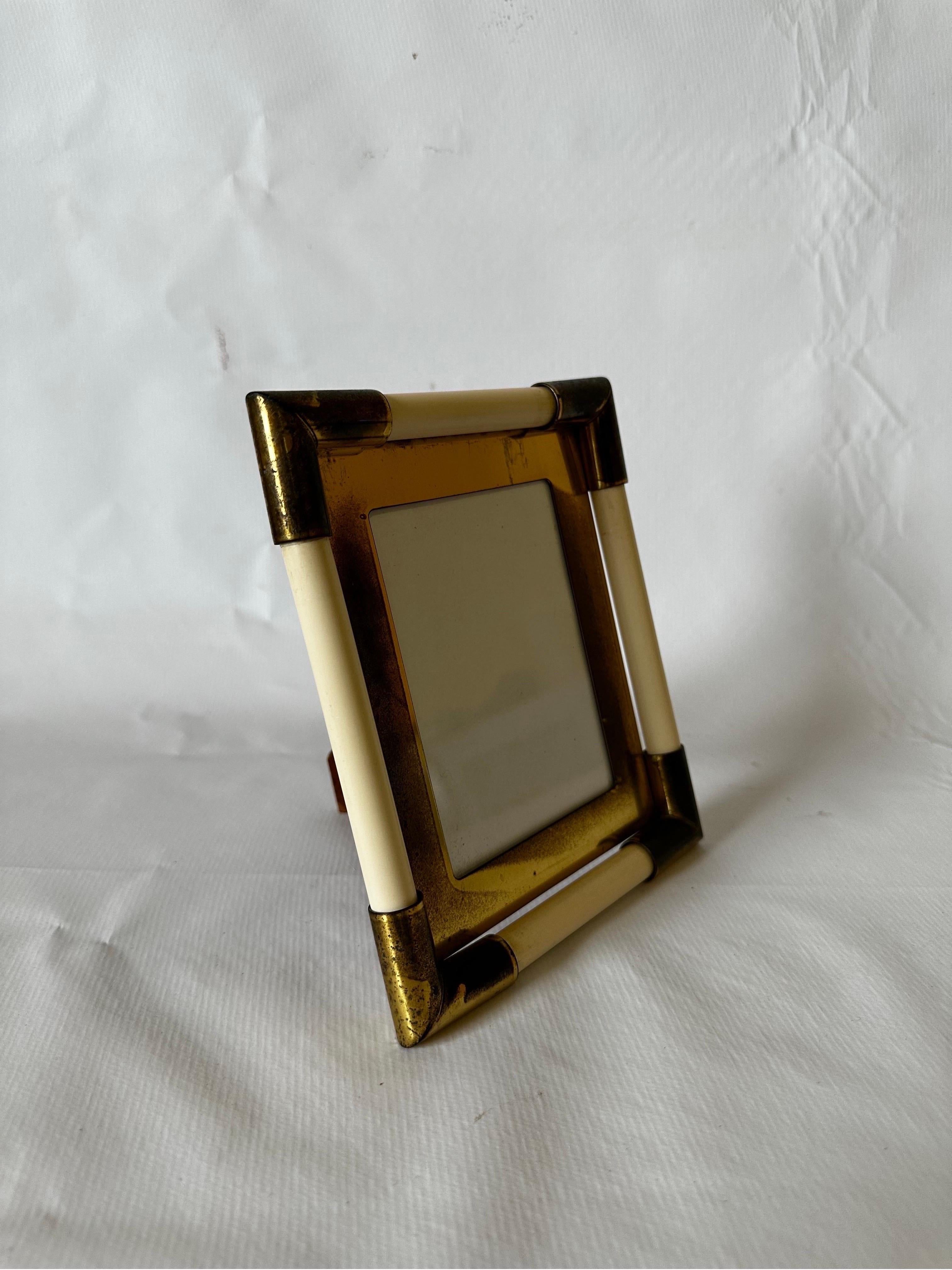 Brazilian Mid-Century Brass Picture Frame, 1970s For Sale at 1stDibs