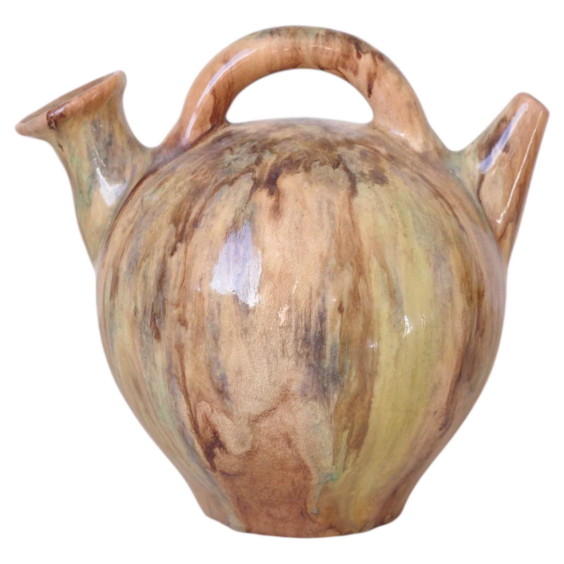Brazilian Mid-Century Ceramic Jug by Cerâmica Itaipava For Sale at 1stDibs