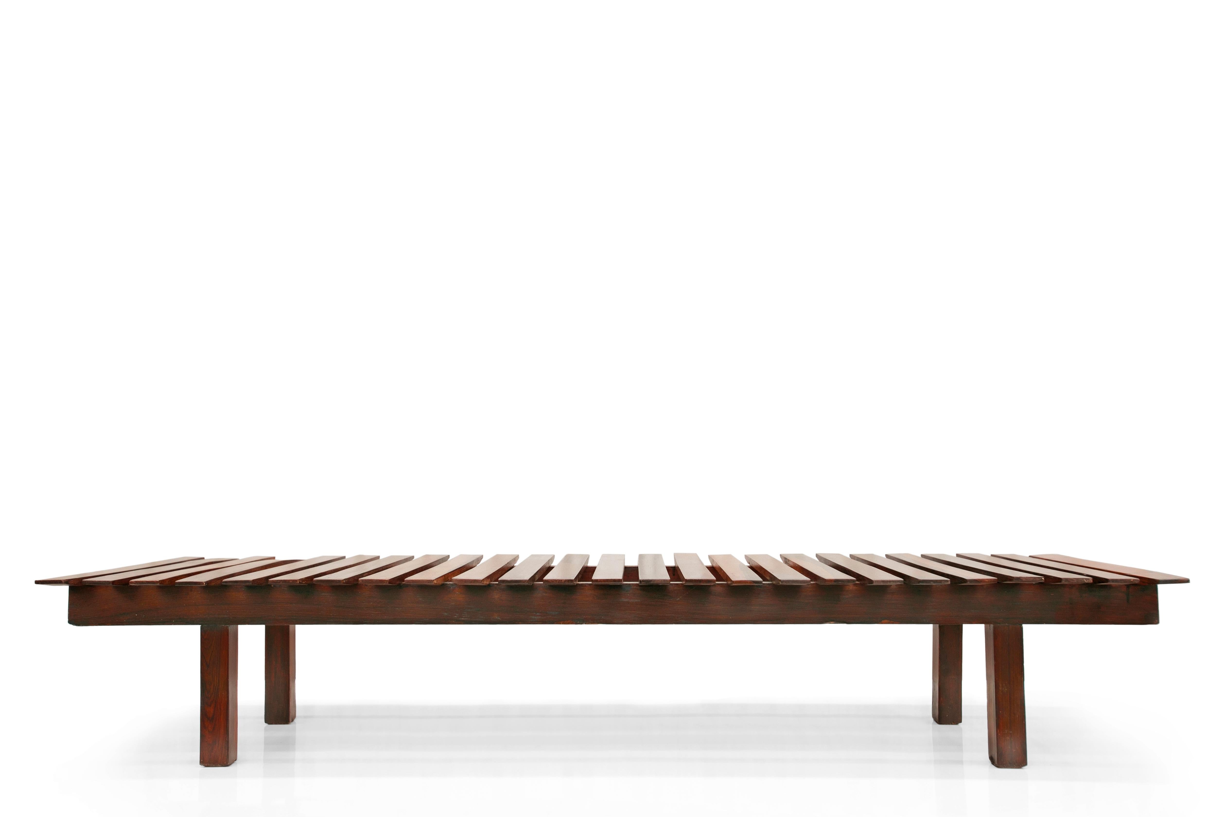 Brazilian Mid-Century Modern Bench in Hardwood, c. 1960’s For Sale at ...