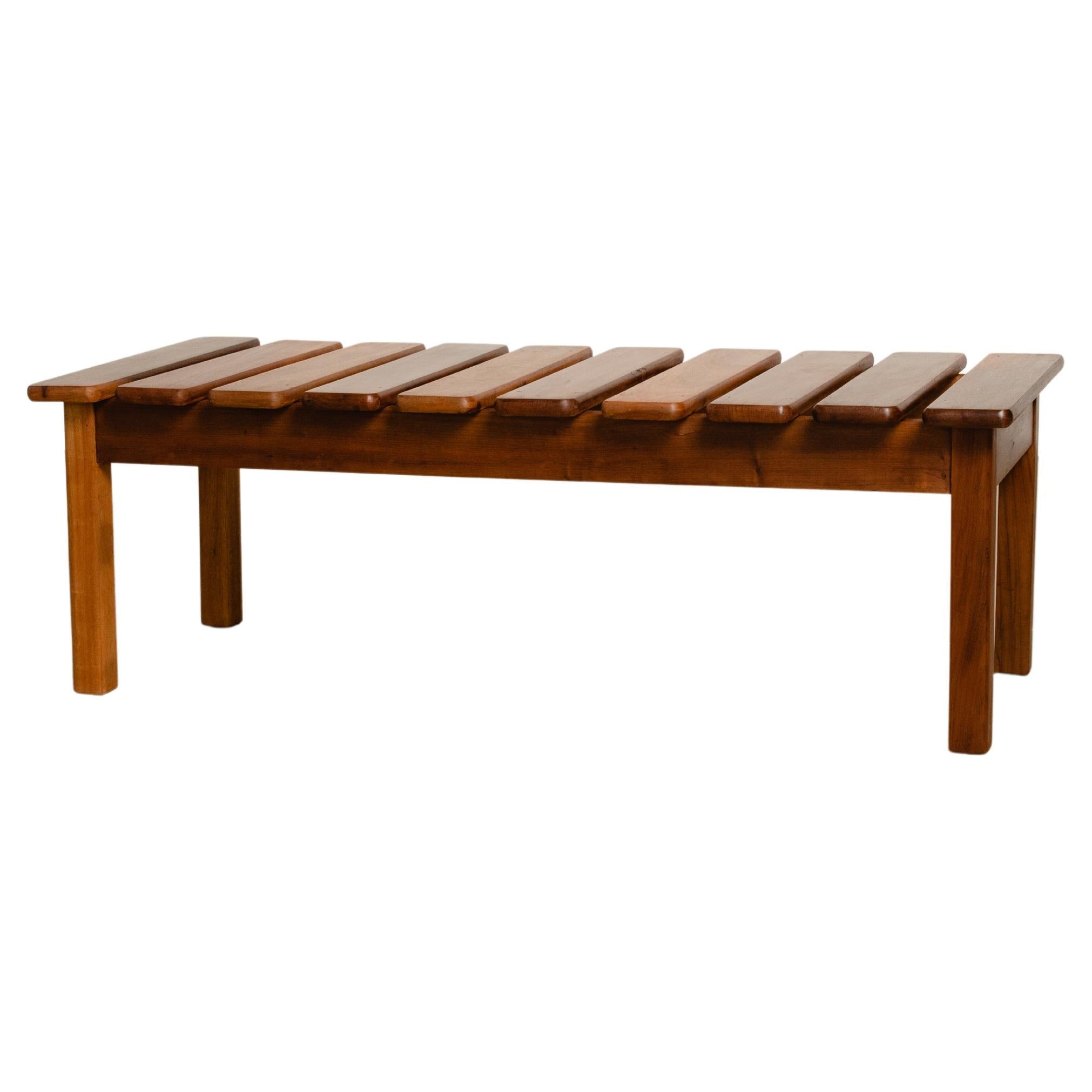 Brazilian Midcentury Inspired Marcelo Bench, Tropical Parota Wood and ...