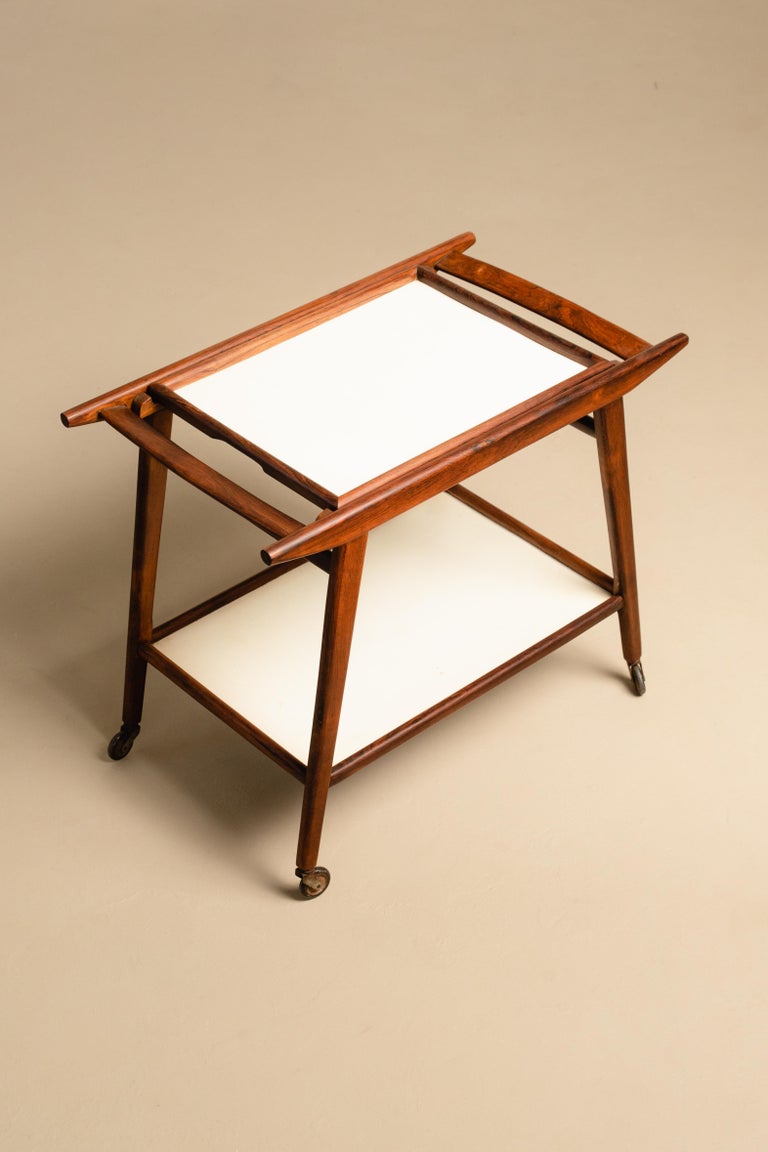 Brazilian Midcentury Bar Cart in Rosewood by Geraldo de Barros For Sale ...