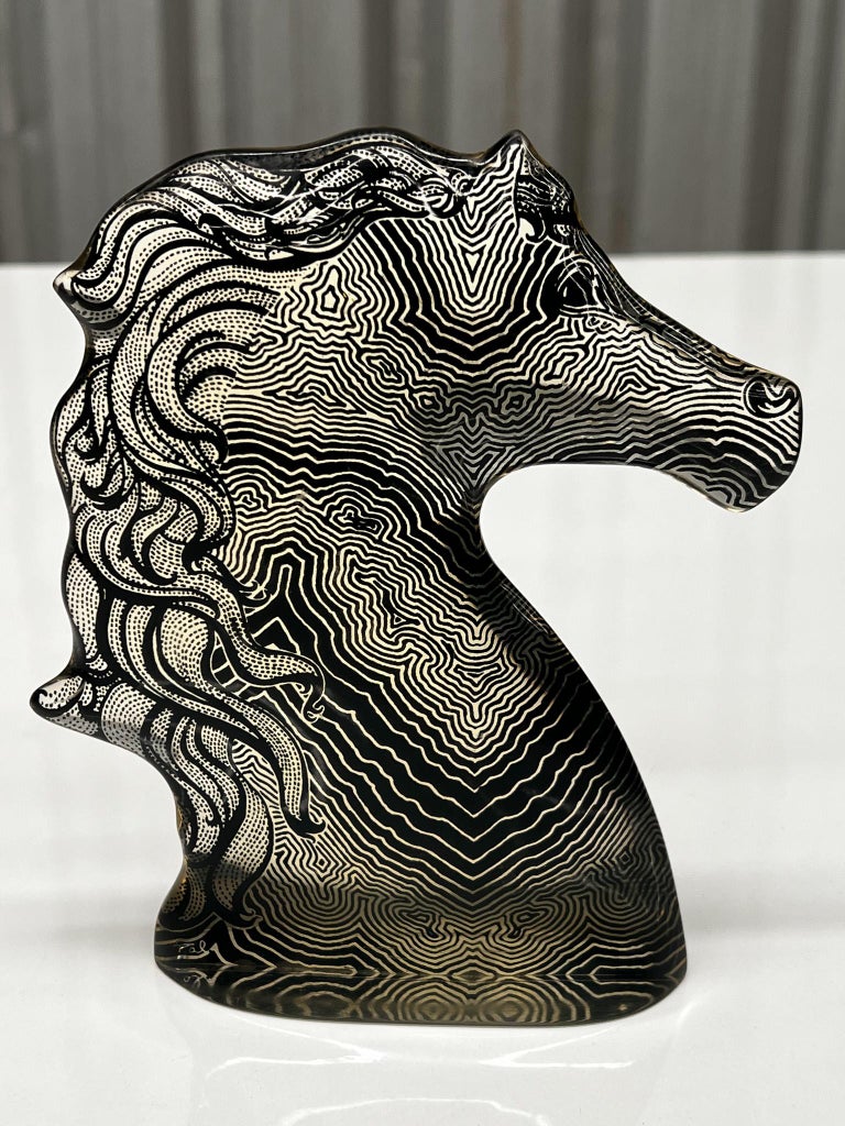 Brazilian Modern Kinetic Sculpture of a Horse in Resin, Abraham ...