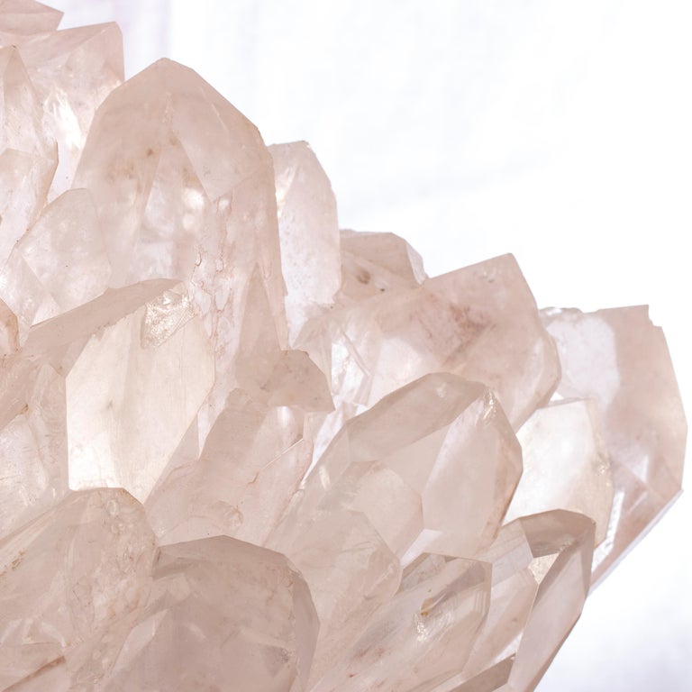 Brazilian Quartz Cluster Sculpture in Acrylic Base at 1stDibs