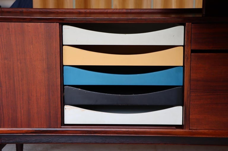 Brazilian Rosewood Desk and Sideboard by Arne Vodder for Sibast Model ...