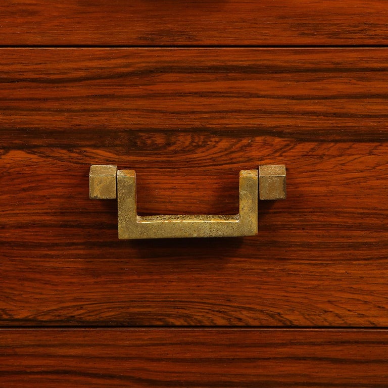 Brazilian Rosewood Low Chest of Drawers with Brass Handles 1960 For ...