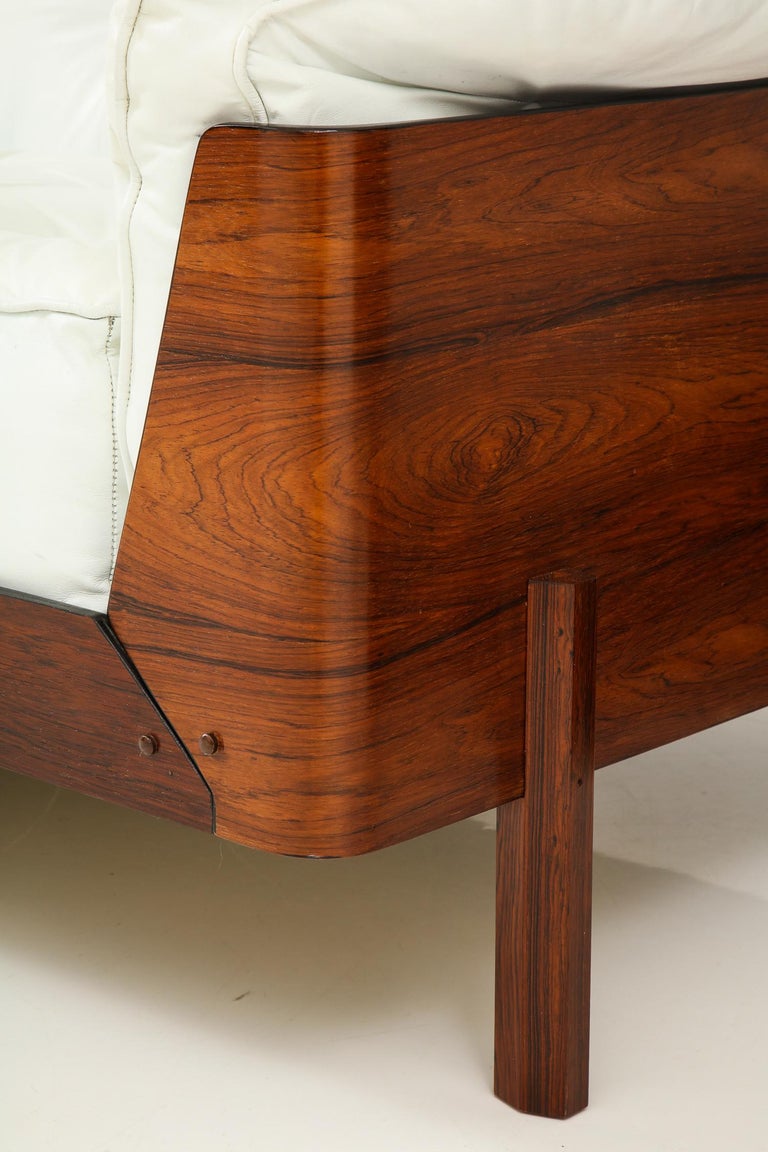 Brazilian Sofa in Jacaranda and Leather For Sale at 1stDibs