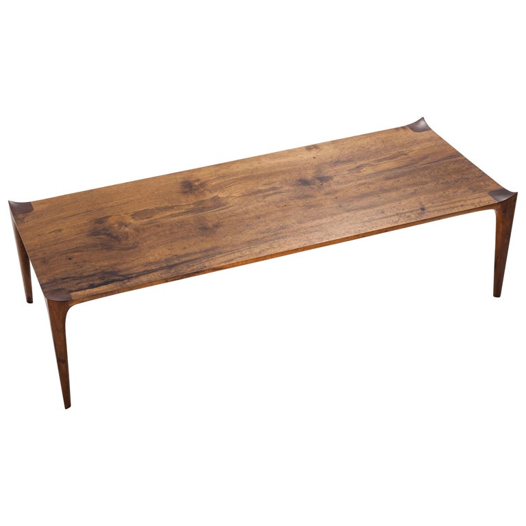 Brazilian Contemporary Coffee Table in Walnut For Sale at 1stDibs